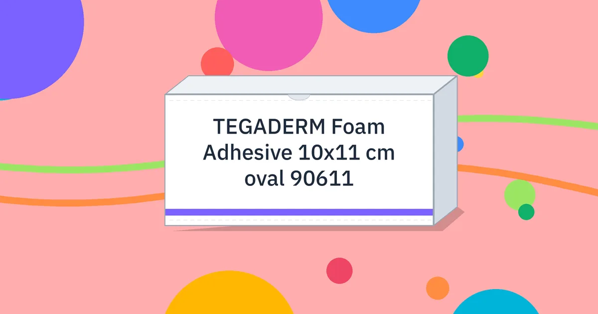 Symbolbild: Packung mit der Aufschrift TEGADERM Foam Adhesive 10x11 cm oval 90611 (PZN 09007676) – Verfügbarkeit und Bezug in Apotheken in Frankfurt am Main