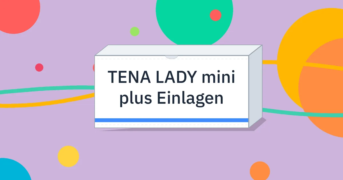 Symbolbild: Packung mit der Aufschrift TENA LADY mini plus Einlagen (PZN 00094231) – Verfügbarkeit und Bezug in Apotheken in Frankfurt am Main