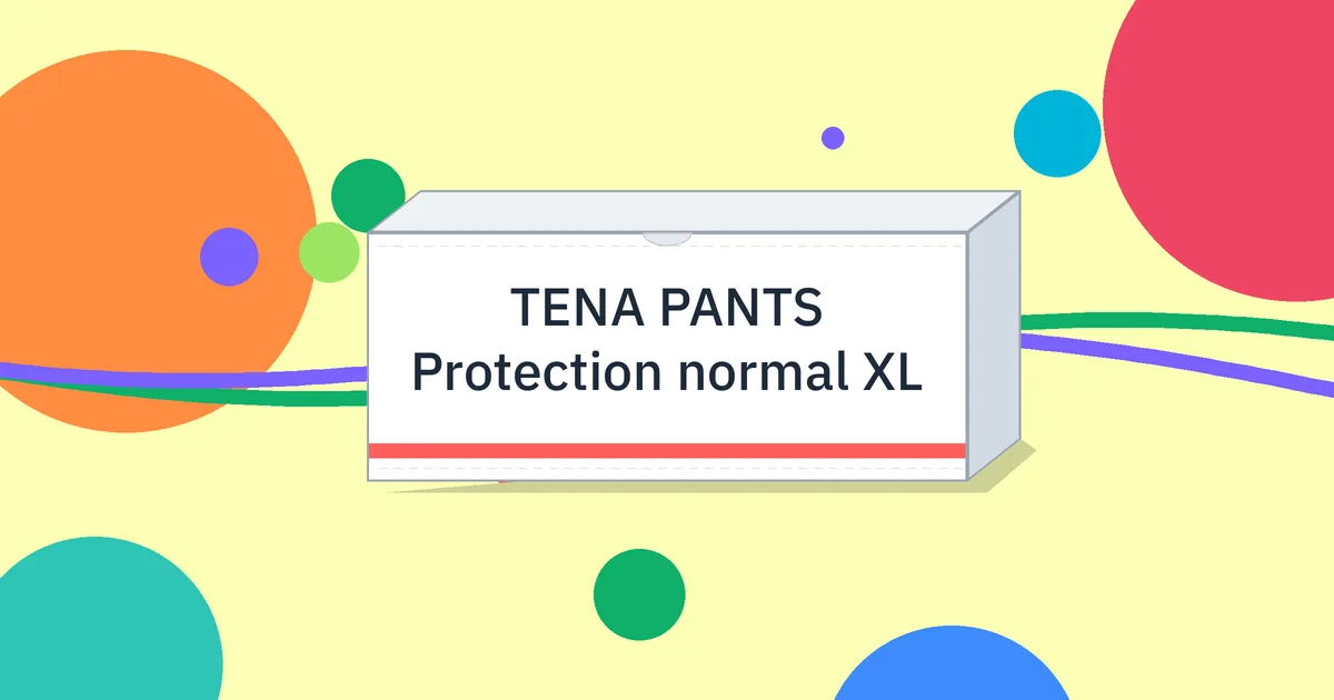 Symbolbild: Packung mit der Aufschrift TENA PANTS Protection normal XL (PZN 19297020) – Verfügbarkeit und Bezug in Apotheken in Frankfurt am Main