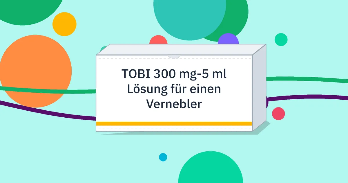Symbolbild: Packung mit der Aufschrift TOBI 300 mg-5 ml Lösung für einen Vernebler (PZN 18830831) – Verfügbarkeit und Bezug in Apotheken in Frankfurt am Main