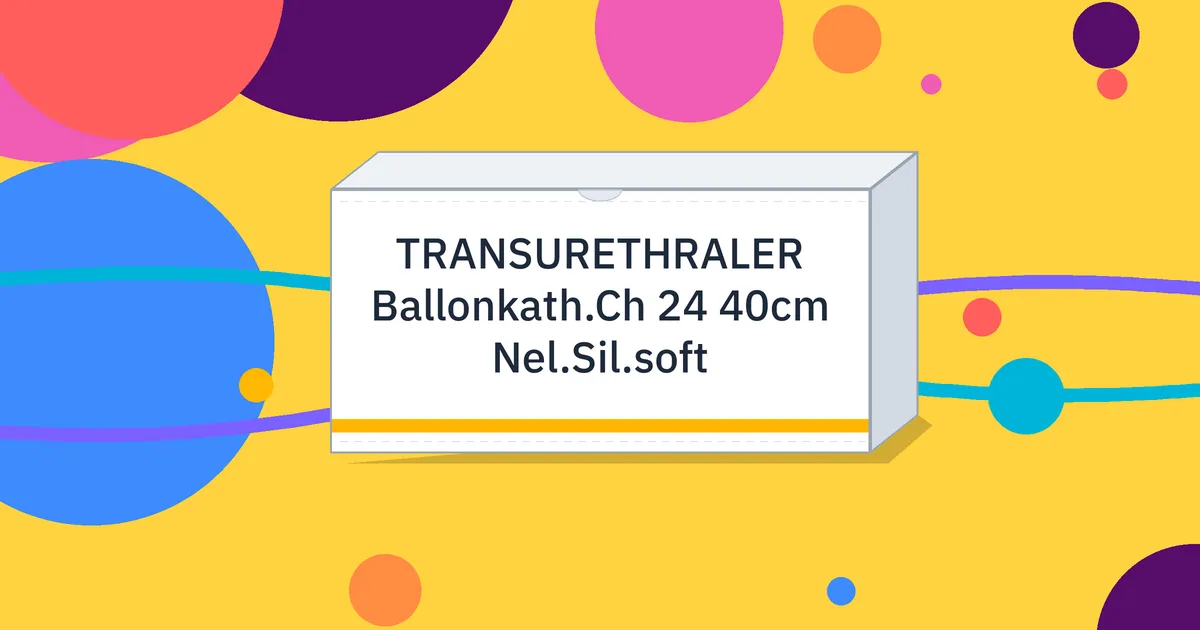 Symbolbild: Packung mit der Aufschrift TRANSURETHRALER Ballonkath.Ch 24 40cm Nel.Sil.soft (PZN 01149968) – Verfügbarkeit und Bezug in Apotheken in Frankfurt am Main