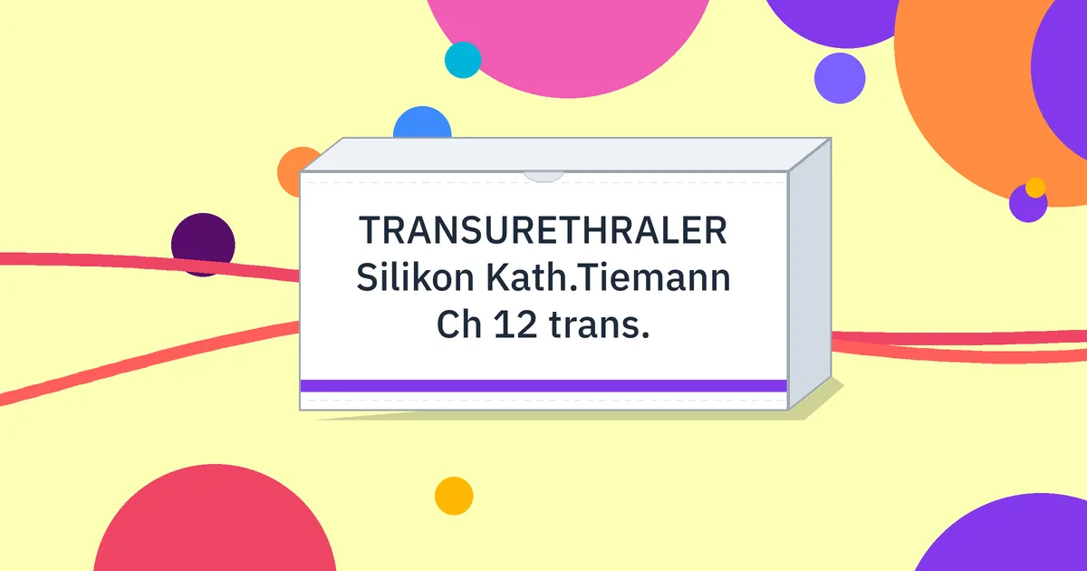 Symbolbild: Packung mit der Aufschrift TRANSURETHRALER Silikon Kath.Tiemann Ch 12 trans. (PZN 13163844) – Verfügbarkeit und Bezug in Apotheken in Frankfurt am Main
