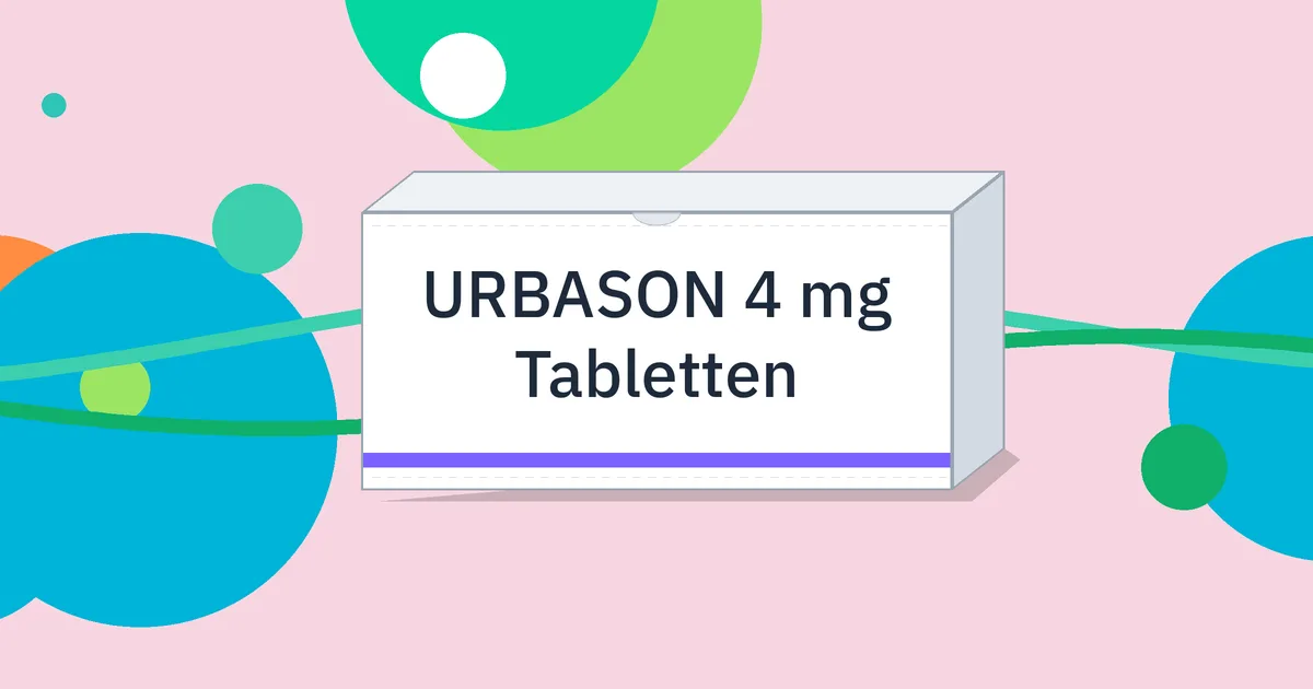 Symbolbild: Packung mit der Aufschrift URBASON 4 mg Tabletten (PZN 03416741) – Verfügbarkeit und Bezug in Apotheken in Frankfurt am Main