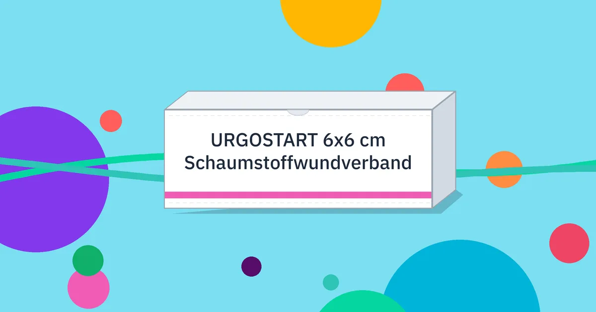 Symbolbild: Packung mit der Aufschrift URGOSTART 6x6 cm Schaumstoffwundverband (PZN 09942353) – Verfügbarkeit und Bezug in Apotheken in Frankfurt am Main