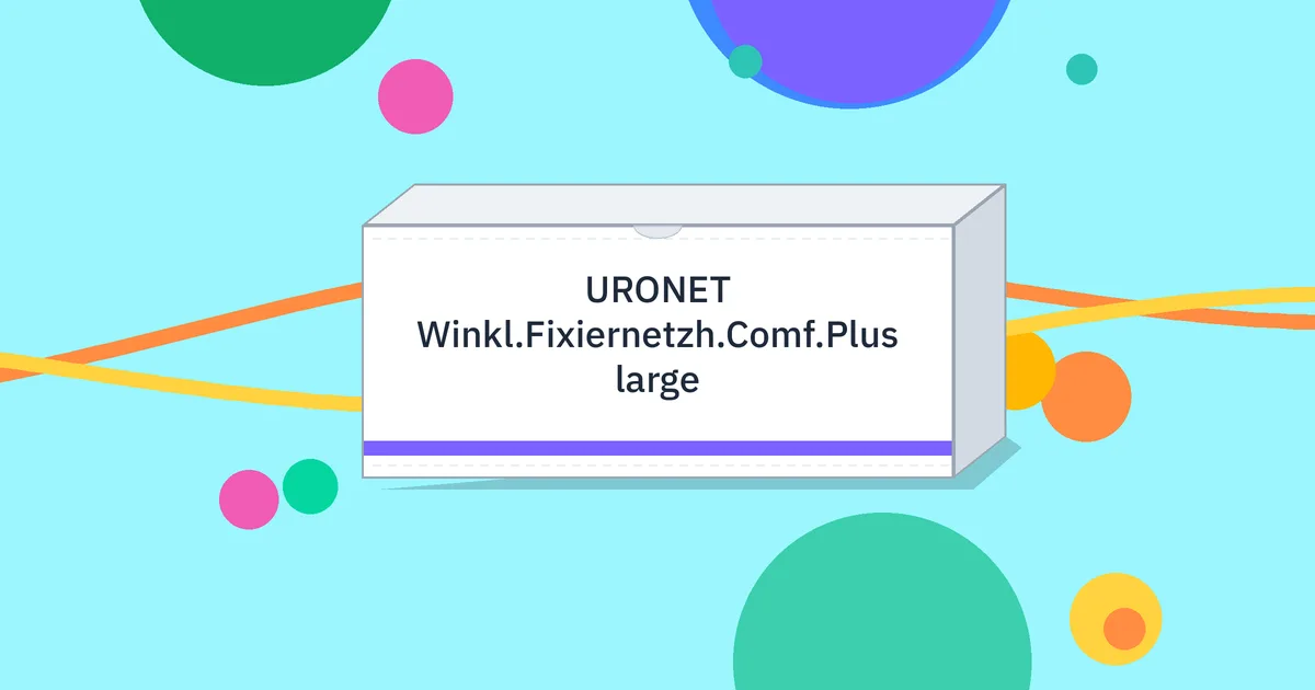 Symbolbild: Packung mit der Aufschrift URONET Winkl.Fixiernetzh.Comf.Plus large (PZN 08587915) – Verfügbarkeit und Bezug in Apotheken in Frankfurt am Main