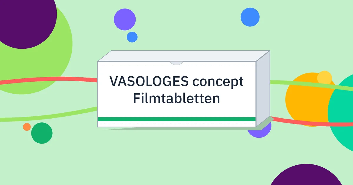 Symbolbild: Packung mit der Aufschrift VASOLOGES concept Filmtabletten (PZN 18677499) – Verfügbarkeit und Bezug in Apotheken in Frankfurt am Main