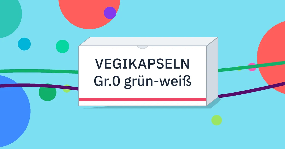 Symbolbild: Packung mit der Aufschrift VEGIKAPSELN Gr.0 grün-weiß (PZN 17858158) – Verfügbarkeit und Bezug in Apotheken in Frankfurt am Main