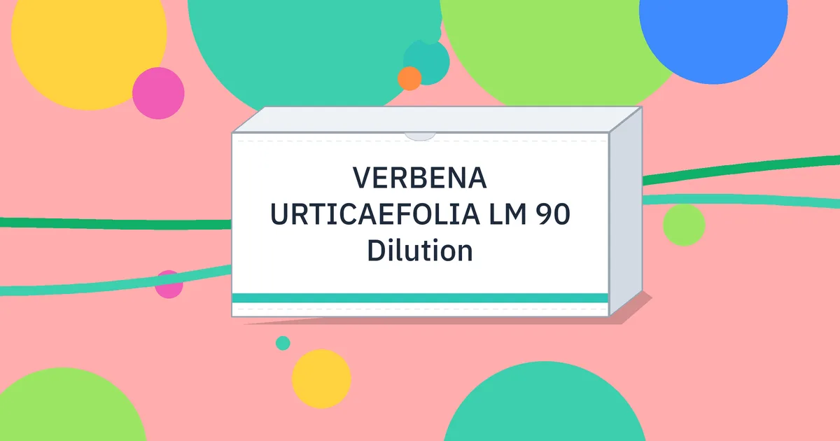 Symbolbild: Packung mit der Aufschrift VERBENA URTICAEFOLIA LM 90 Dilution (PZN 13268566) – Verfügbarkeit und Bezug in Apotheken in Frankfurt am Main