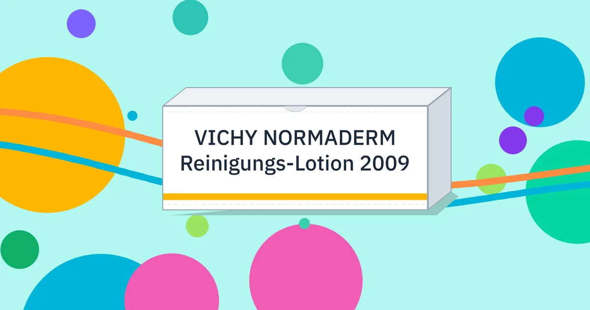 Symbolbild: Packung mit der Aufschrift VICHY NORMADERM Reinigungs-Lotion 2009 (PZN 00248852) – Verfügbarkeit und Bezug in Apotheken in Frankfurt am Main