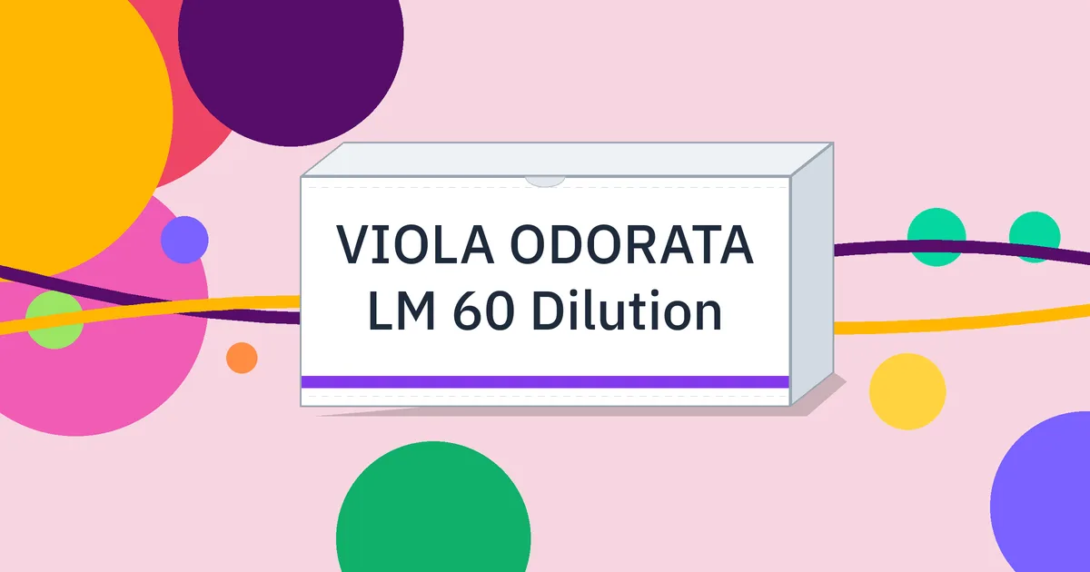 Symbolbild: Packung mit der Aufschrift VIOLA ODORATA LM 60 Dilution (PZN 13275804) – Verfügbarkeit und Bezug in Apotheken in Frankfurt am Main