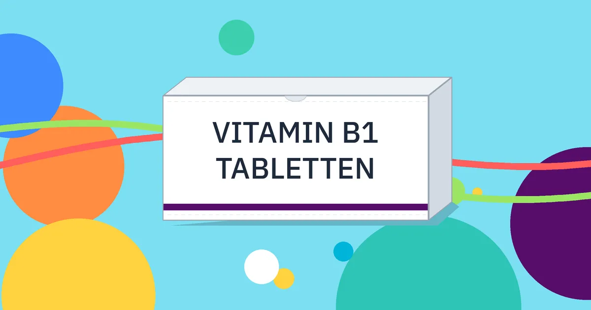 Symbolbild: Packung mit der Aufschrift VITAMIN B1 TABLETTEN (PZN 13725472) – Verfügbarkeit und Bezug in Apotheken in Frankfurt am Main