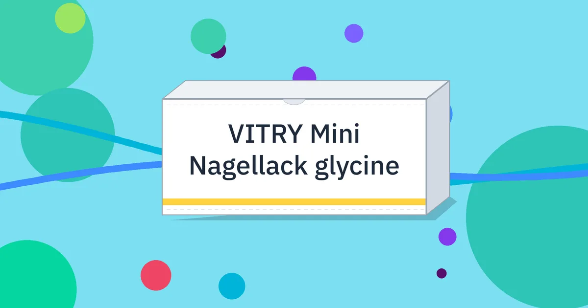 Symbolbild: Packung mit der Aufschrift VITRY Mini Nagellack glycine (PZN 16201893) – Verfügbarkeit und Bezug in Apotheken in Frankfurt am Main