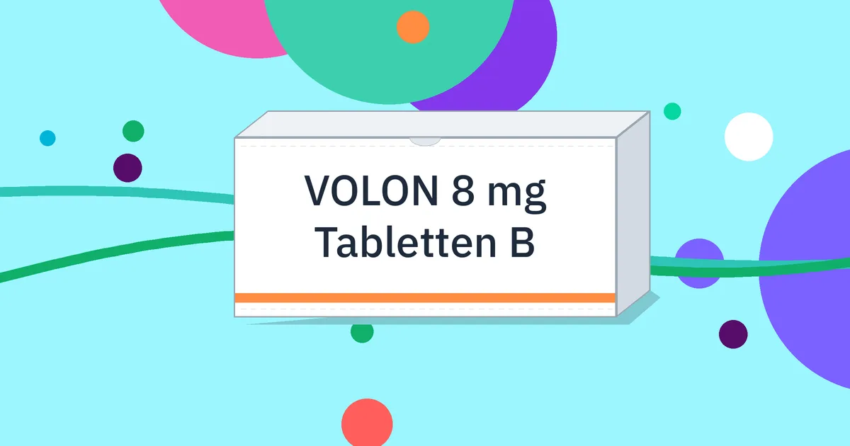 Symbolbild: Packung mit der Aufschrift VOLON 8 mg Tabletten B (PZN 03293712) – Verfügbarkeit und Bezug in Apotheken in Frankfurt am Main
