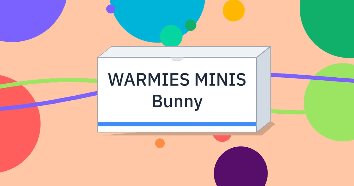 Symbolbild: Packung mit der Aufschrift WARMIES MINIS Bunny (PZN 16821087) – Verfügbarkeit und Bezug in Apotheken in Frankfurt am Main