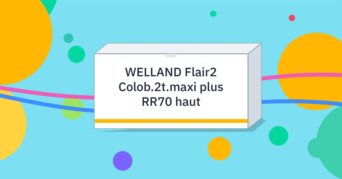 Symbolbild: Packung mit der Aufschrift WELLAND Flair2 Colob.2t.maxi plus RR70 haut (PZN 04740739) – Verfügbarkeit und Bezug in Apotheken in Frankfurt am Main