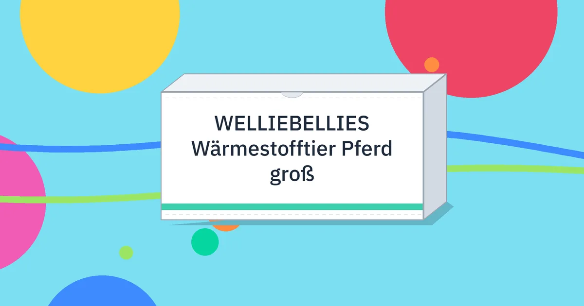 Symbolbild: Packung mit der Aufschrift WELLIEBELLIES Wärmestofftier Pferd groß (PZN 11153445) – Verfügbarkeit und Bezug in Apotheken in Frankfurt am Main