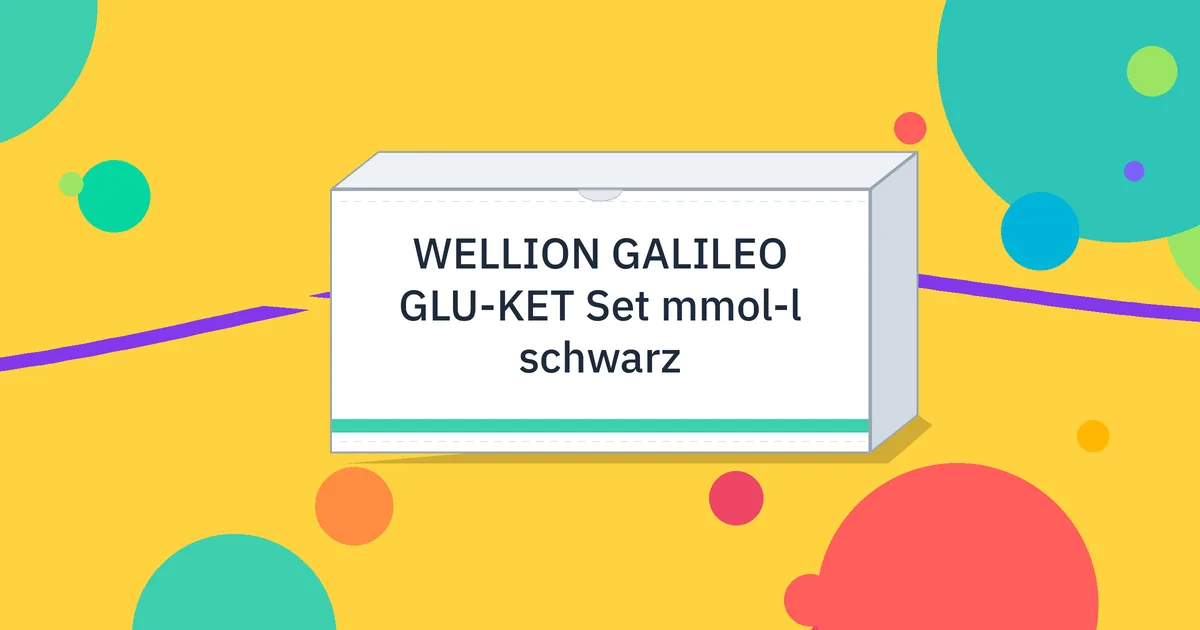 Symbolbild: Packung mit der Aufschrift WELLION GALILEO GLU-KET Set mmol-l schwarz (PZN 12470320) – Verfügbarkeit und Bezug in Apotheken in Frankfurt am Main