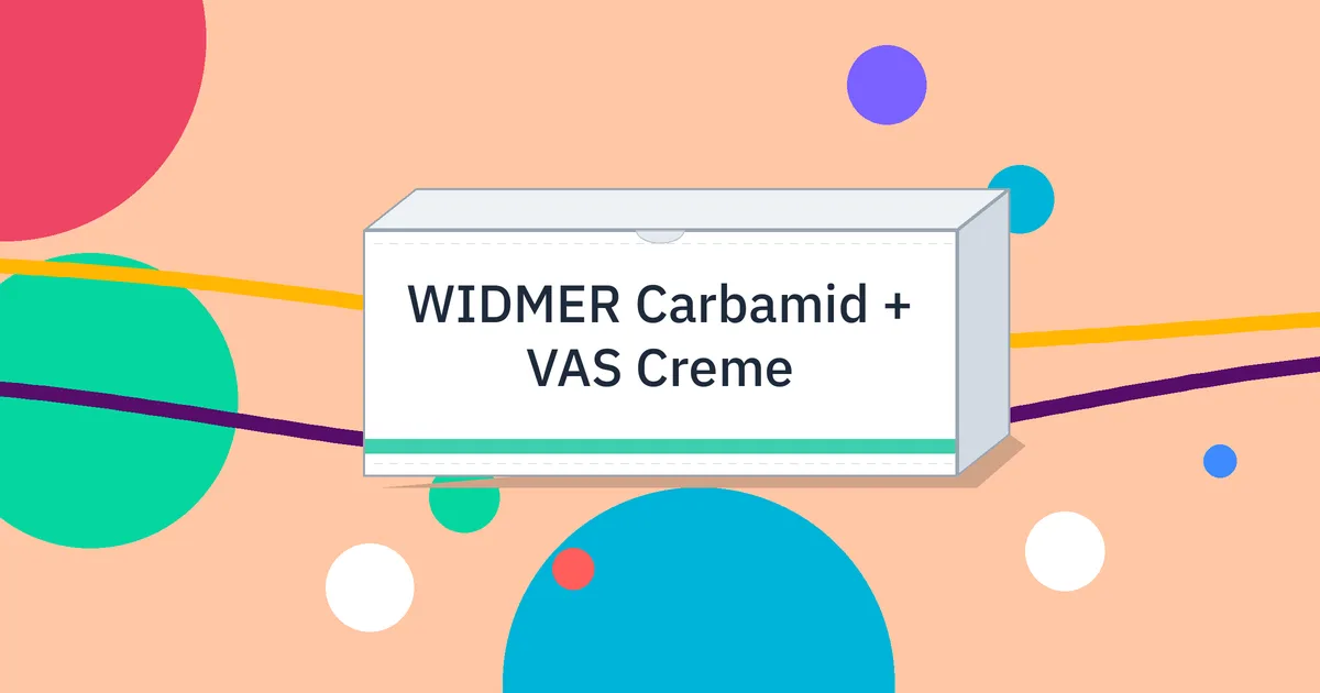 Symbolbild: Packung mit der Aufschrift WIDMER Carbamid + VAS Creme (PZN 03350427) – Verfügbarkeit und Bezug in Apotheken in Frankfurt am Main