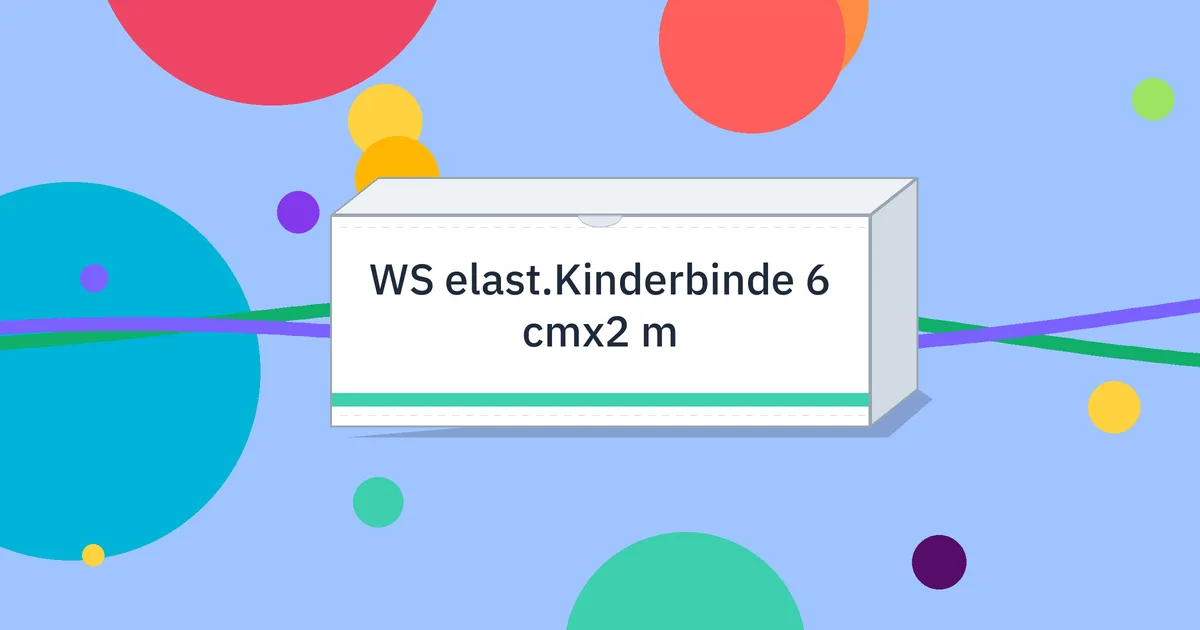 Symbolbild: Packung mit der Aufschrift WS elast.Kinderbinde 6 cmx2 m (PZN 00118724) – Verfügbarkeit und Bezug in Apotheken in Frankfurt am Main