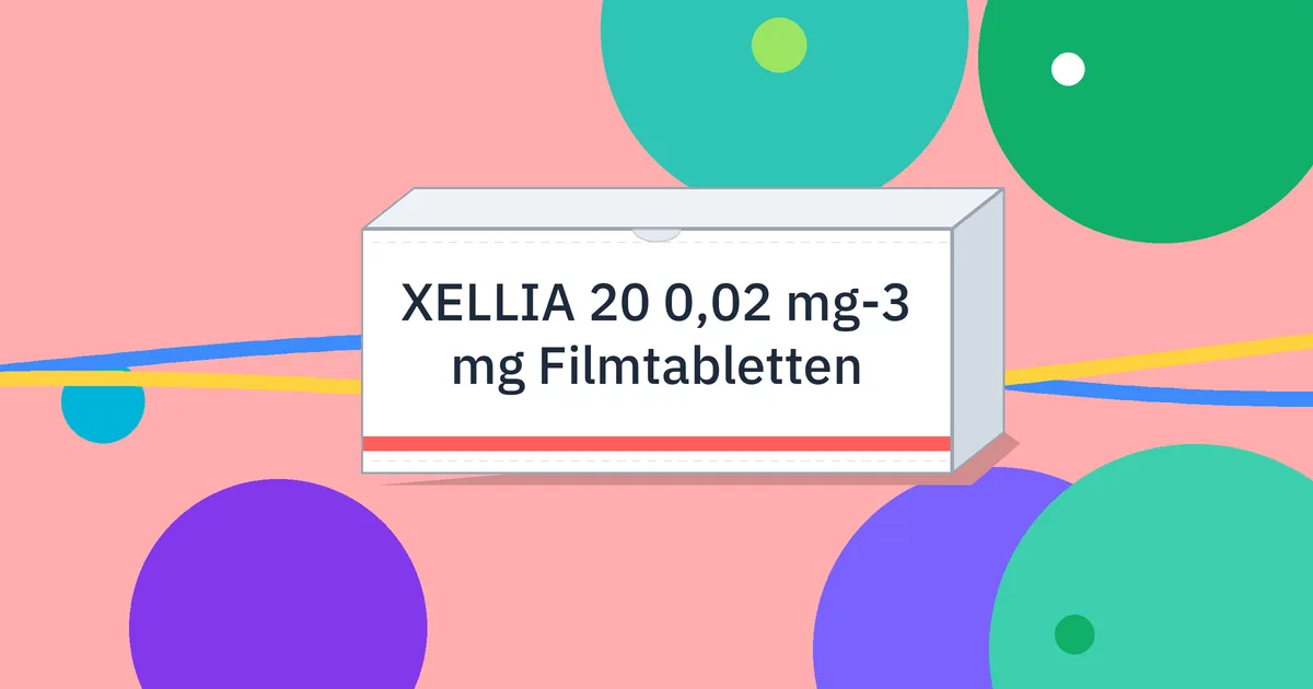 Symbolbild: Packung mit der Aufschrift XELLIA 20 0,02 mg-3 mg Filmtabletten (PZN 11033729) – Verfügbarkeit und Bezug in Apotheken in Frankfurt am Main