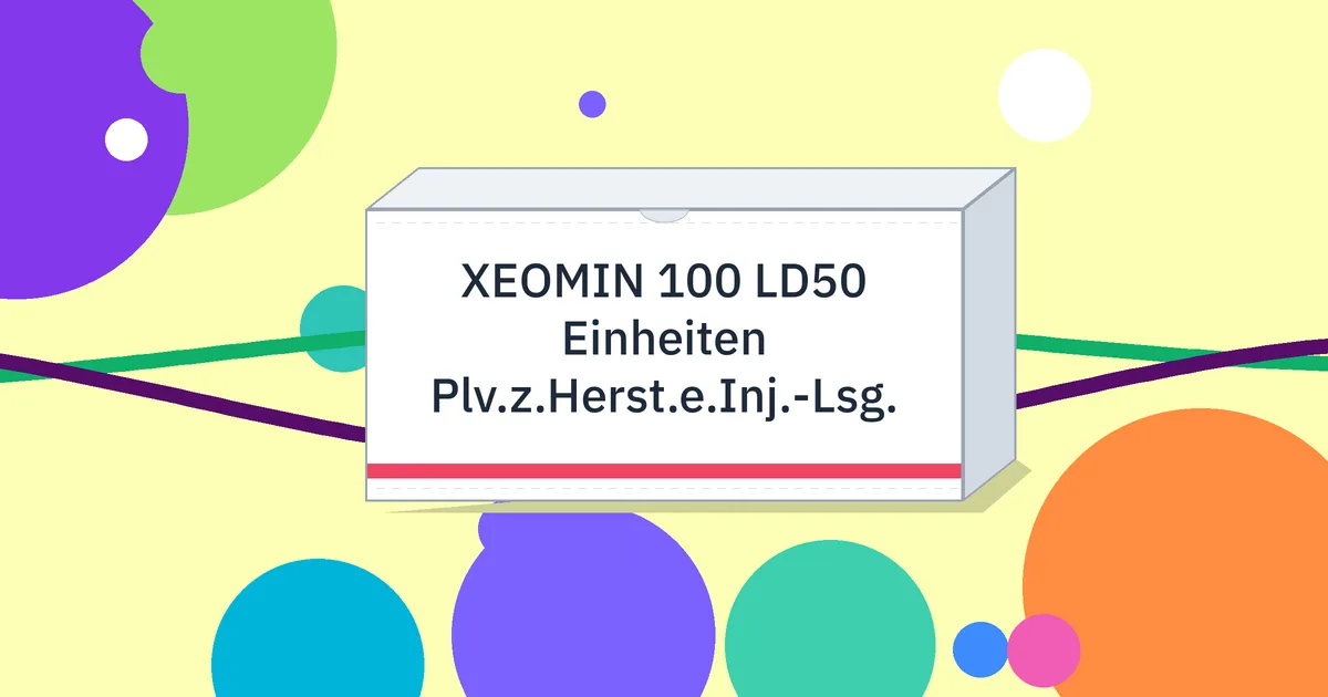 Symbolbild: Packung mit der Aufschrift XEOMIN 100 LD50 Einheiten Plv.z.Herst.e.Inj.-Lsg. (PZN 05883501) – Verfügbarkeit und Bezug in Apotheken in Frankfurt am Main
