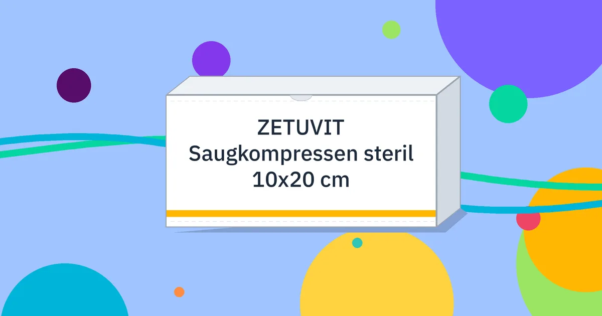 Symbolbild: Packung mit der Aufschrift ZETUVIT Saugkompressen steril 10x20 cm (PZN 04040829) – Verfügbarkeit und Bezug in Apotheken in Frankfurt am Main