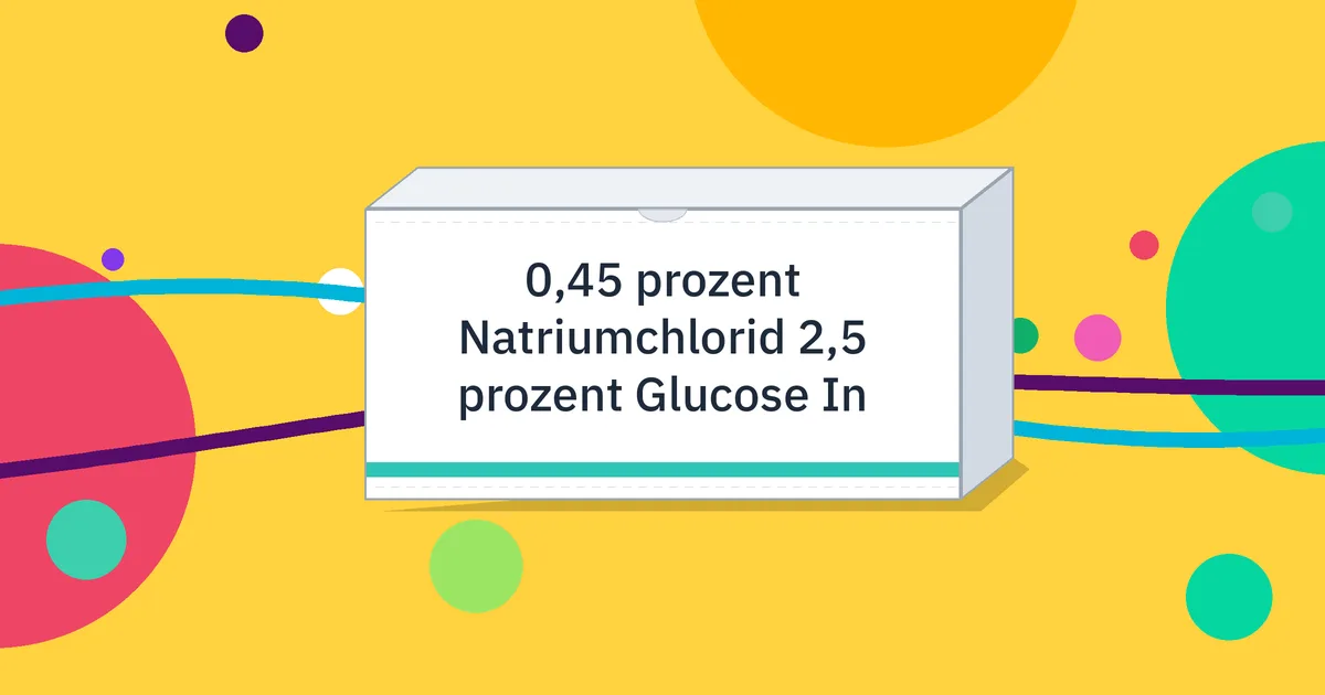 Symbolbild: Packung mit der Aufschrift 0,45 prozent Natriumchlorid 2,5 prozent Glucose In (PZN 11854283) – Verfügbarkeit und Bezug in Apotheken in Frankfurt am Main
