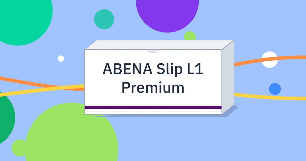 Symbolbild: Packung mit der Aufschrift ABENA Slip L1 Premium (PZN 10220317) – Verfügbarkeit und Bezug in Apotheken in Frankfurt am Main