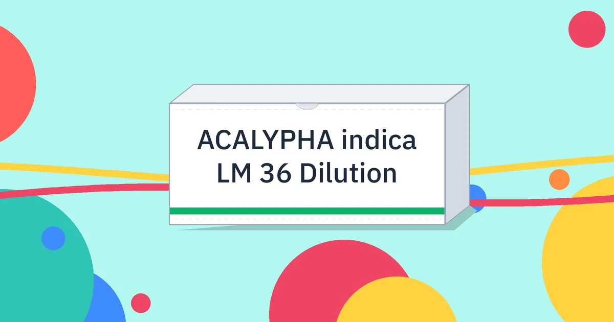 Symbolbild: Packung mit der Aufschrift ACALYPHA indica LM 36 Dilution (PZN 13262799) – Verfügbarkeit und Bezug in Apotheken in Frankfurt am Main