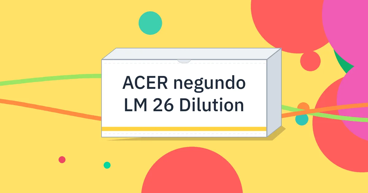 Symbolbild: Packung mit der Aufschrift ACER negundo LM 26 Dilution (PZN 13264522) – Verfügbarkeit und Bezug in Apotheken in Frankfurt am Main
