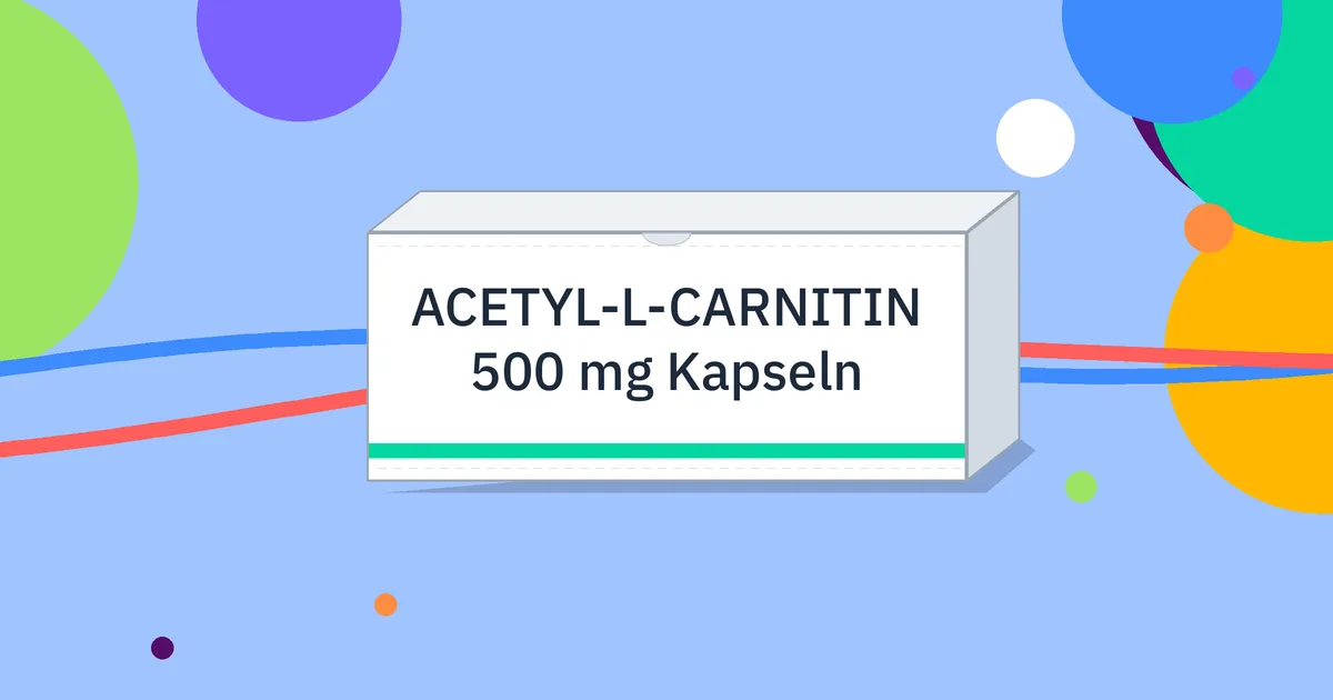 Symbolbild: Packung mit der Aufschrift ACETYL-L-CARNITIN 500 mg Kapseln (PZN 16822796) – Verfügbarkeit und Bezug in Apotheken in Frankfurt am Main