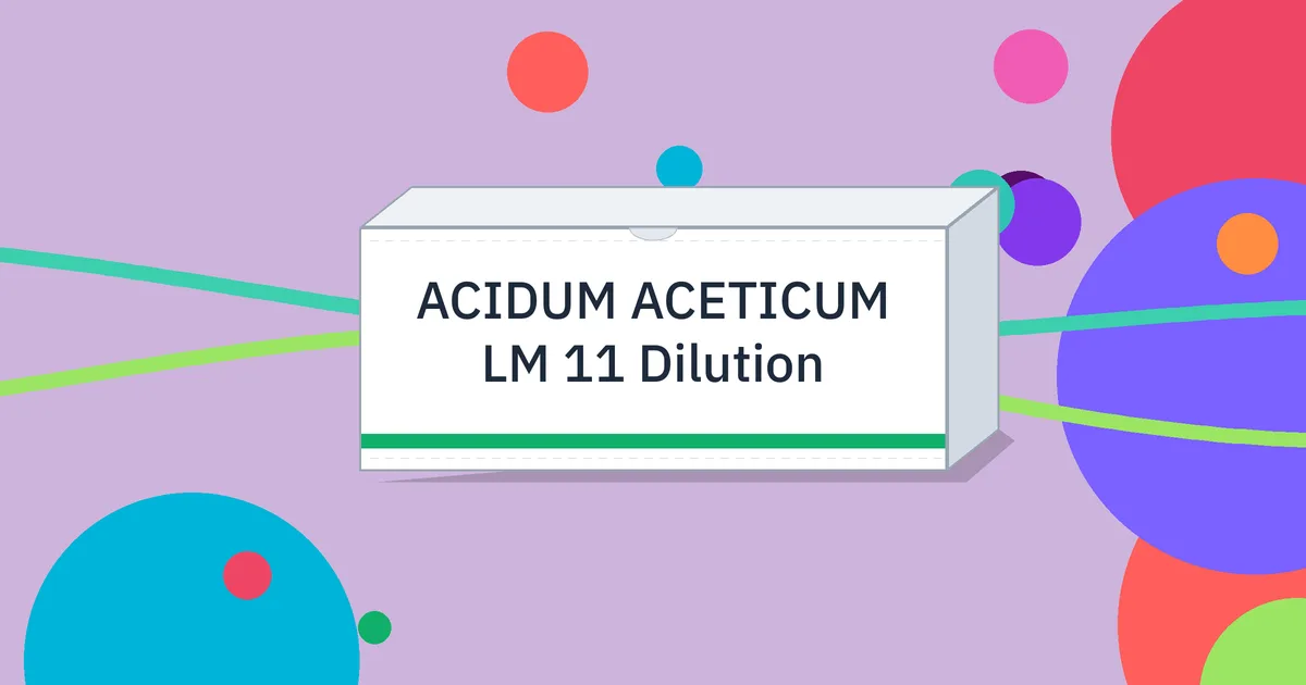 Symbolbild: Packung mit der Aufschrift ACIDUM ACETICUM LM 11 Dilution (PZN 13266900) – Verfügbarkeit und Bezug in Apotheken in Frankfurt am Main