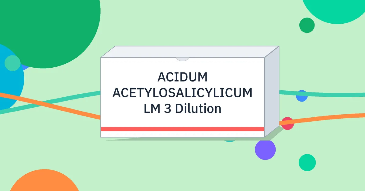 Symbolbild: Packung mit der Aufschrift ACIDUM ACETYLOSALICYLICUM LM 3 Dilution (PZN 13267696) – Verfügbarkeit und Bezug in Apotheken in Frankfurt am Main