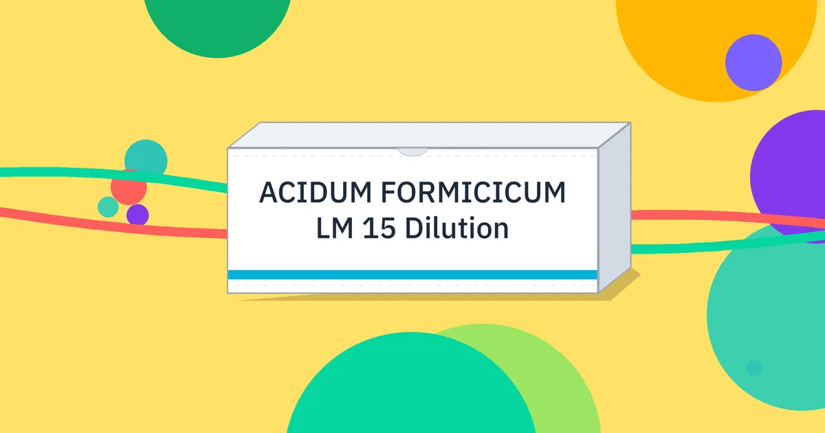Symbolbild: Packung mit der Aufschrift ACIDUM FORMICICUM LM 15 Dilution (PZN 12751941) – Verfügbarkeit und Bezug in Apotheken in Frankfurt am Main
