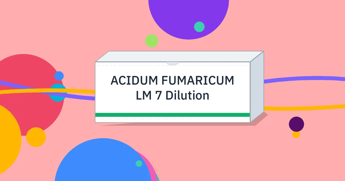 Symbolbild: Packung mit der Aufschrift ACIDUM FUMARICUM LM 7 Dilution (PZN 13274354) – Verfügbarkeit und Bezug in Apotheken in Frankfurt am Main
