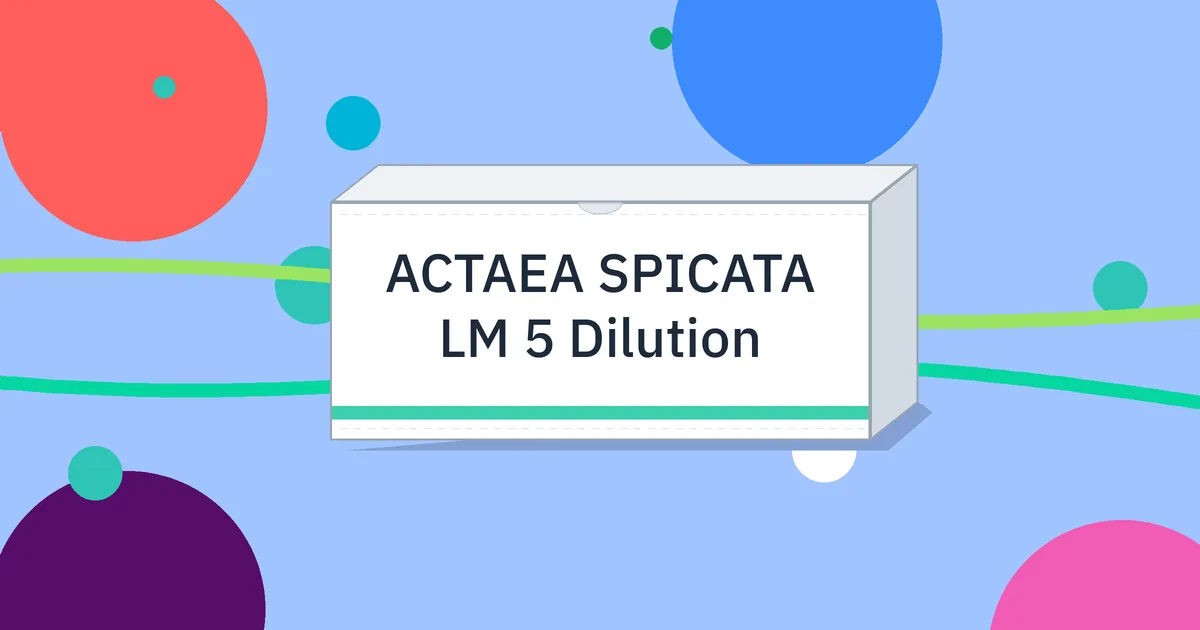 Symbolbild: Packung mit der Aufschrift ACTAEA SPICATA LM 5 Dilution (PZN 13293340) – Verfügbarkeit und Bezug in Apotheken in Frankfurt am Main