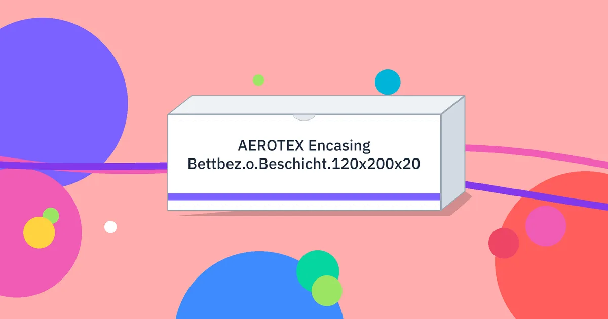 Symbolbild: Packung mit der Aufschrift AEROTEX Encasing Bettbez.o.Beschicht.120x200x20 (PZN 03392265) – Verfügbarkeit und Bezug in Apotheken in Frankfurt am Main