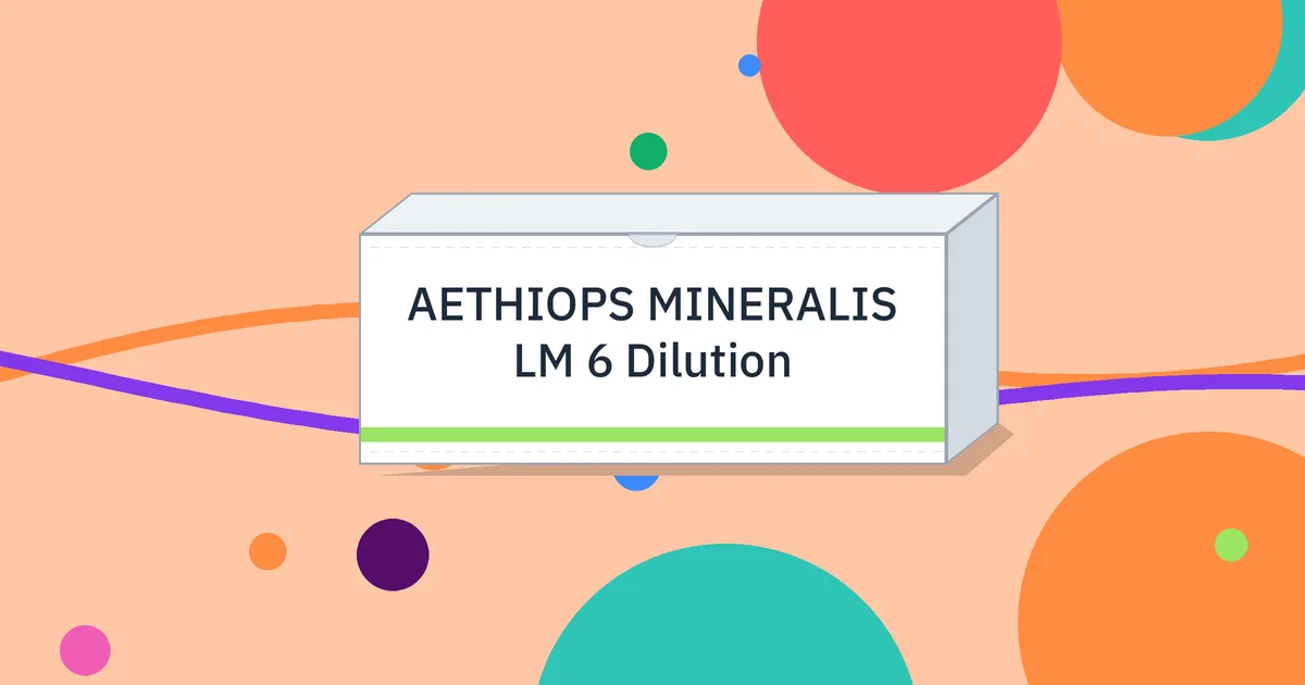 Symbolbild: Packung mit der Aufschrift AETHIOPS MINERALIS LM 6 Dilution (PZN 13301826) – Verfügbarkeit und Bezug in Apotheken in Frankfurt am Main