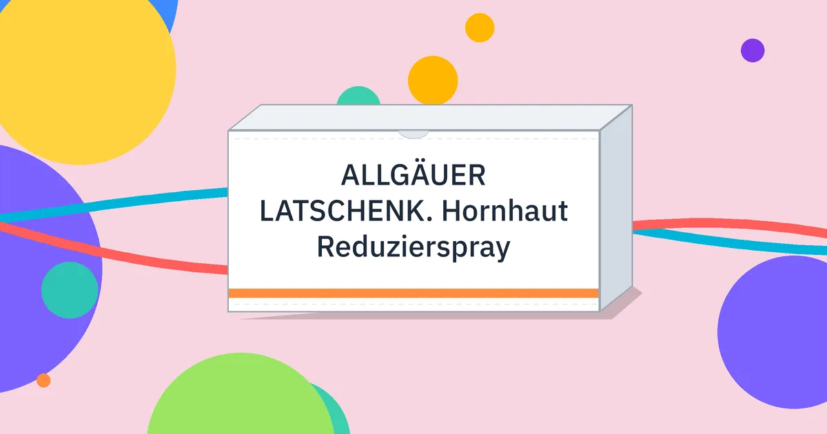 Symbolbild: Packung mit der Aufschrift ALLGÄUER LATSCHENK. Hornhaut Reduzierspray (PZN 19647589) – Verfügbarkeit und Bezug in Apotheken in Frankfurt am Main