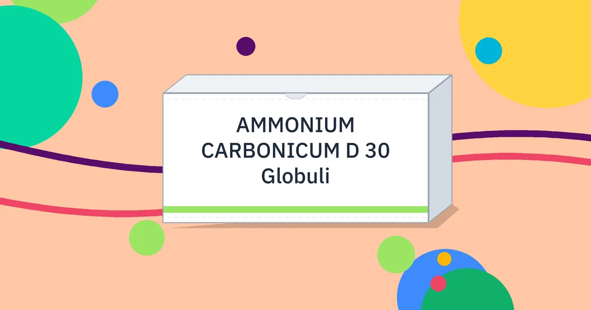 Symbolbild: Packung mit der Aufschrift AMMONIUM CARBONICUM D 30 Globuli (PZN 07158508) – Verfügbarkeit und Bezug in Apotheken in Frankfurt am Main