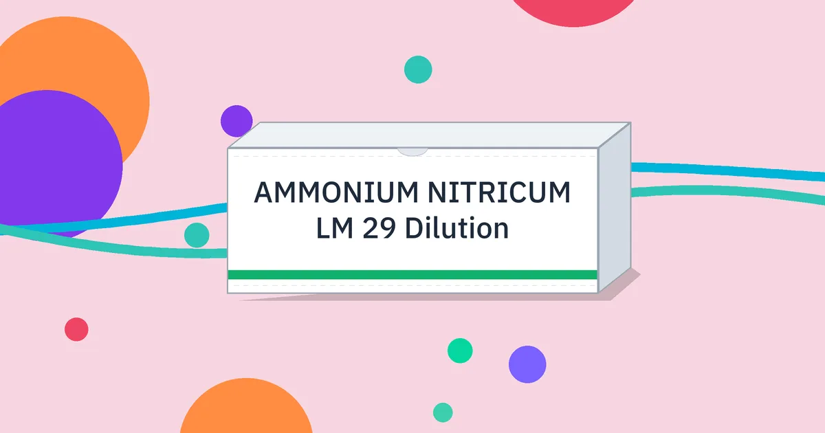 Symbolbild: Packung mit der Aufschrift AMMONIUM NITRICUM LM 29 Dilution (PZN 13322018) – Verfügbarkeit und Bezug in Apotheken in Frankfurt am Main