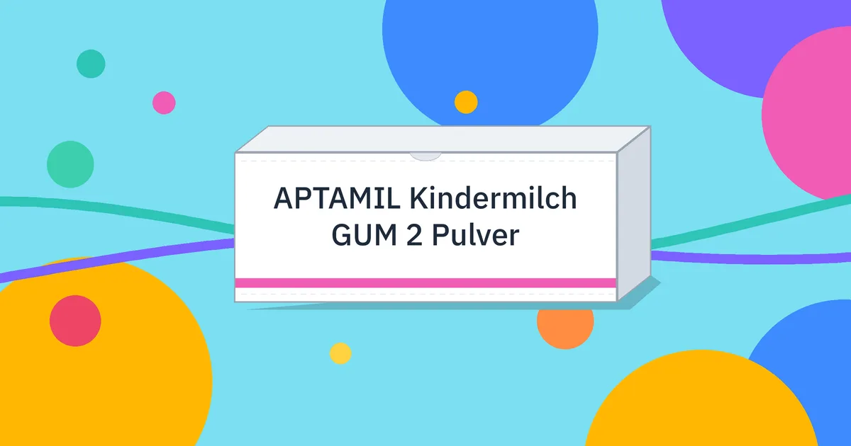 Symbolbild: Packung mit der Aufschrift APTAMIL Kindermilch GUM 2 Pulver (PZN 11179462) – Verfügbarkeit und Bezug in Apotheken in Frankfurt am Main