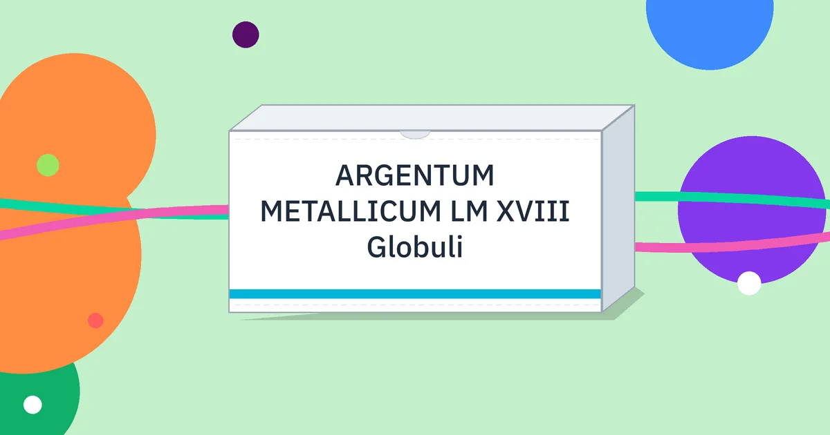Symbolbild: Packung mit der Aufschrift ARGENTUM METALLICUM LM XVIII Globuli (PZN 02658643) – Verfügbarkeit und Bezug in Apotheken in Frankfurt am Main