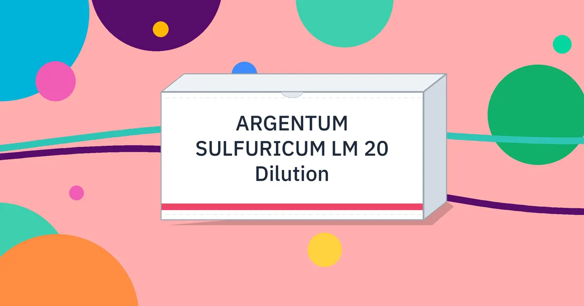 Symbolbild: Packung mit der Aufschrift ARGENTUM SULFURICUM LM 20 Dilution (PZN 12770128) – Verfügbarkeit und Bezug in Apotheken in Frankfurt am Main