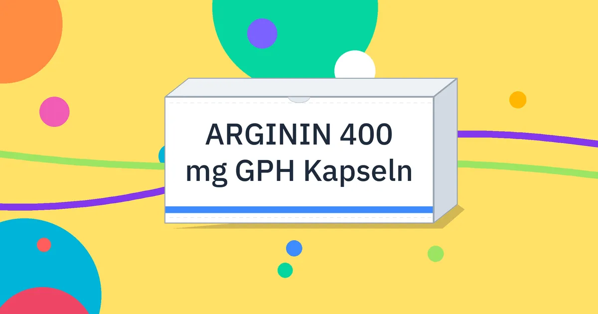 Symbolbild: Packung mit der Aufschrift ARGININ 400 mg GPH Kapseln (PZN 01389201) – Verfügbarkeit und Bezug in Apotheken in Frankfurt am Main