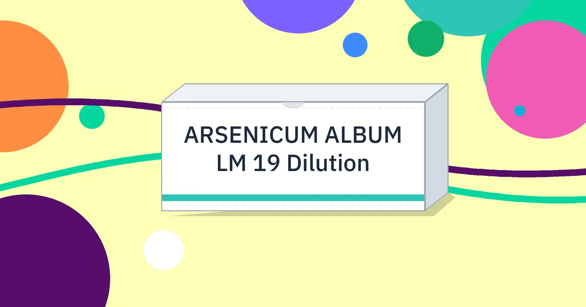 Symbolbild: Packung mit der Aufschrift ARSENICUM ALBUM LM 19 Dilution (PZN 12770950) – Verfügbarkeit und Bezug in Apotheken in Frankfurt am Main