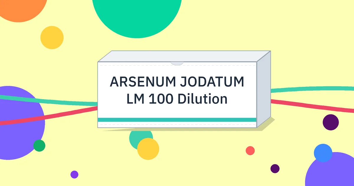 Symbolbild: Packung mit der Aufschrift ARSENUM JODATUM LM 100 Dilution (PZN 12779164) – Verfügbarkeit und Bezug in Apotheken in Frankfurt am Main