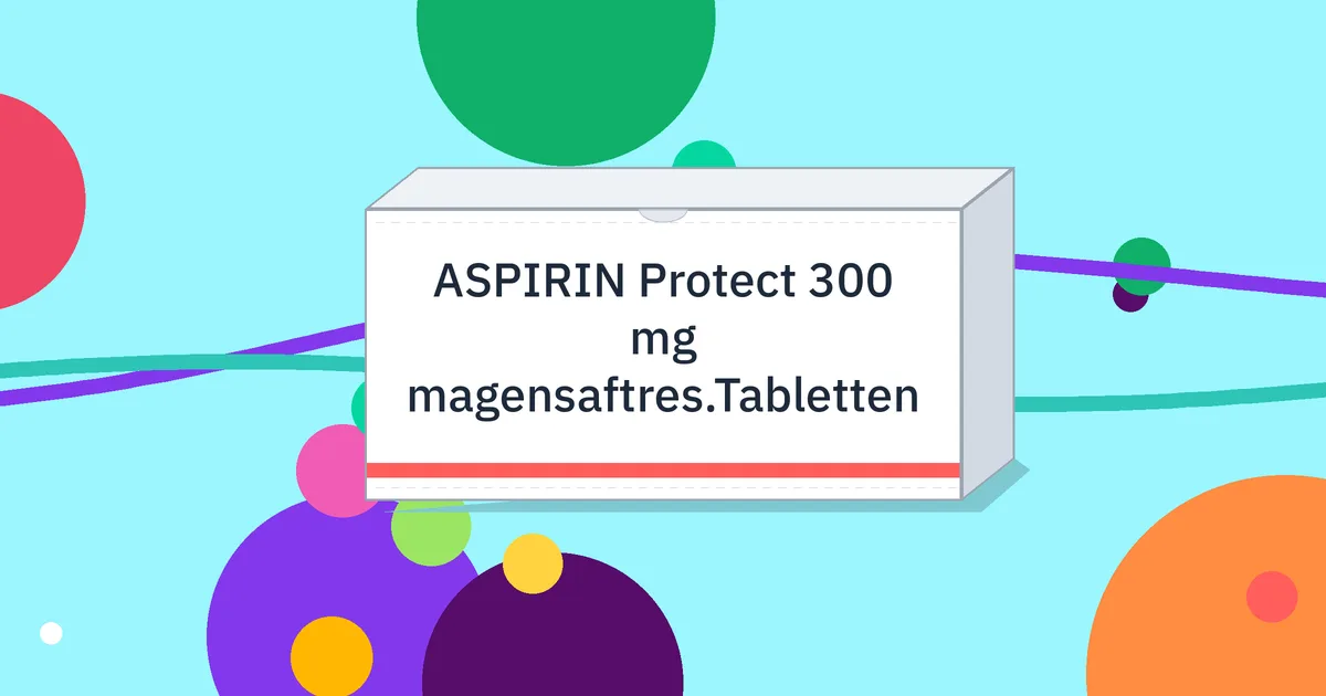 Symbolbild: Packung mit der Aufschrift ASPIRIN Protect 300 mg magensaftres.Tabletten (PZN 05387268) – Verfügbarkeit und Bezug in Apotheken in Frankfurt am Main