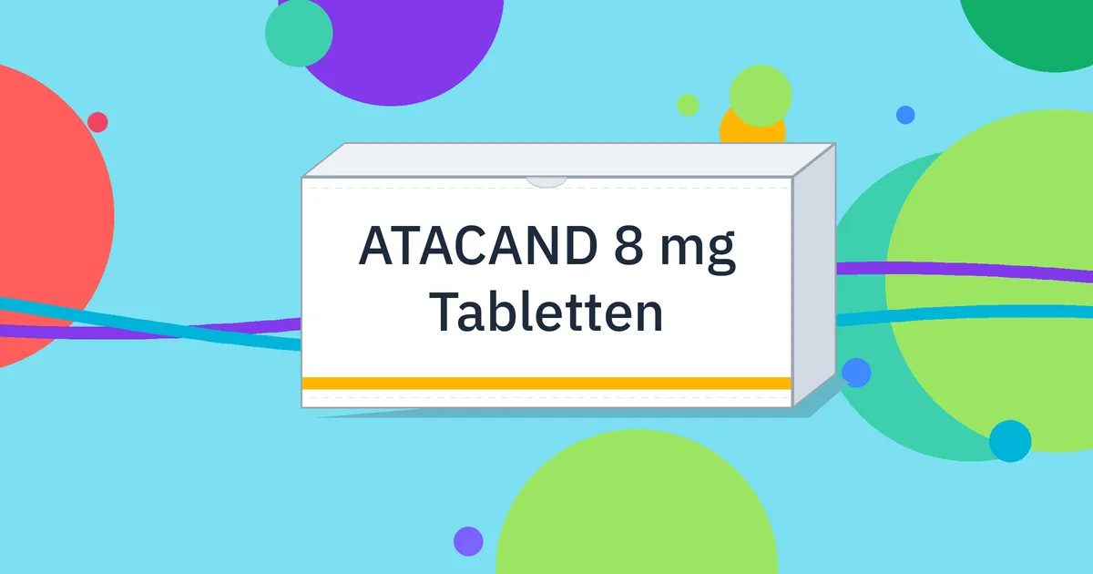 Symbolbild: Packung mit der Aufschrift ATACAND 8 mg Tabletten (PZN 04397595) – Verfügbarkeit und Bezug in Apotheken in Frankfurt am Main