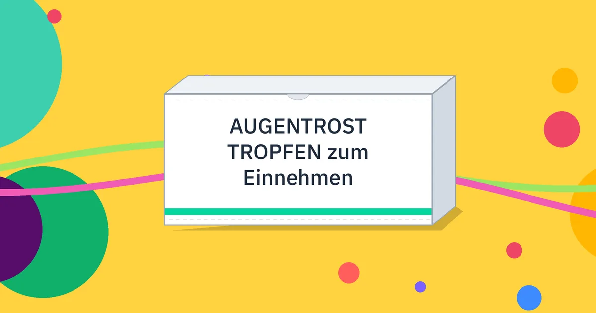 Symbolbild: Packung mit der Aufschrift AUGENTROST TROPFEN zum Einnehmen (PZN 11365377) – Verfügbarkeit und Bezug in Apotheken in Frankfurt am Main